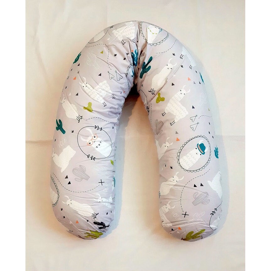 Perna pentru gravida, husa din bumbac, fibre din silicon, 180 cm, Eko ...