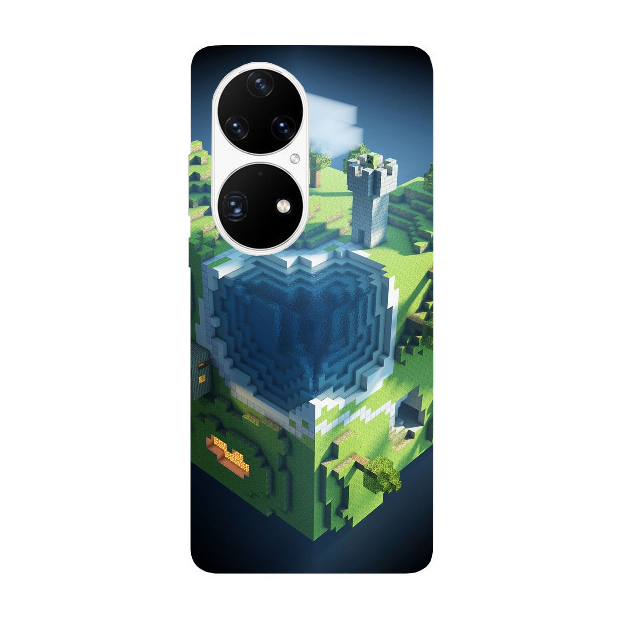 Кейс съвместим с Huawei P40 Pro модел Sky Block Minecraft, силикон, TPU ...