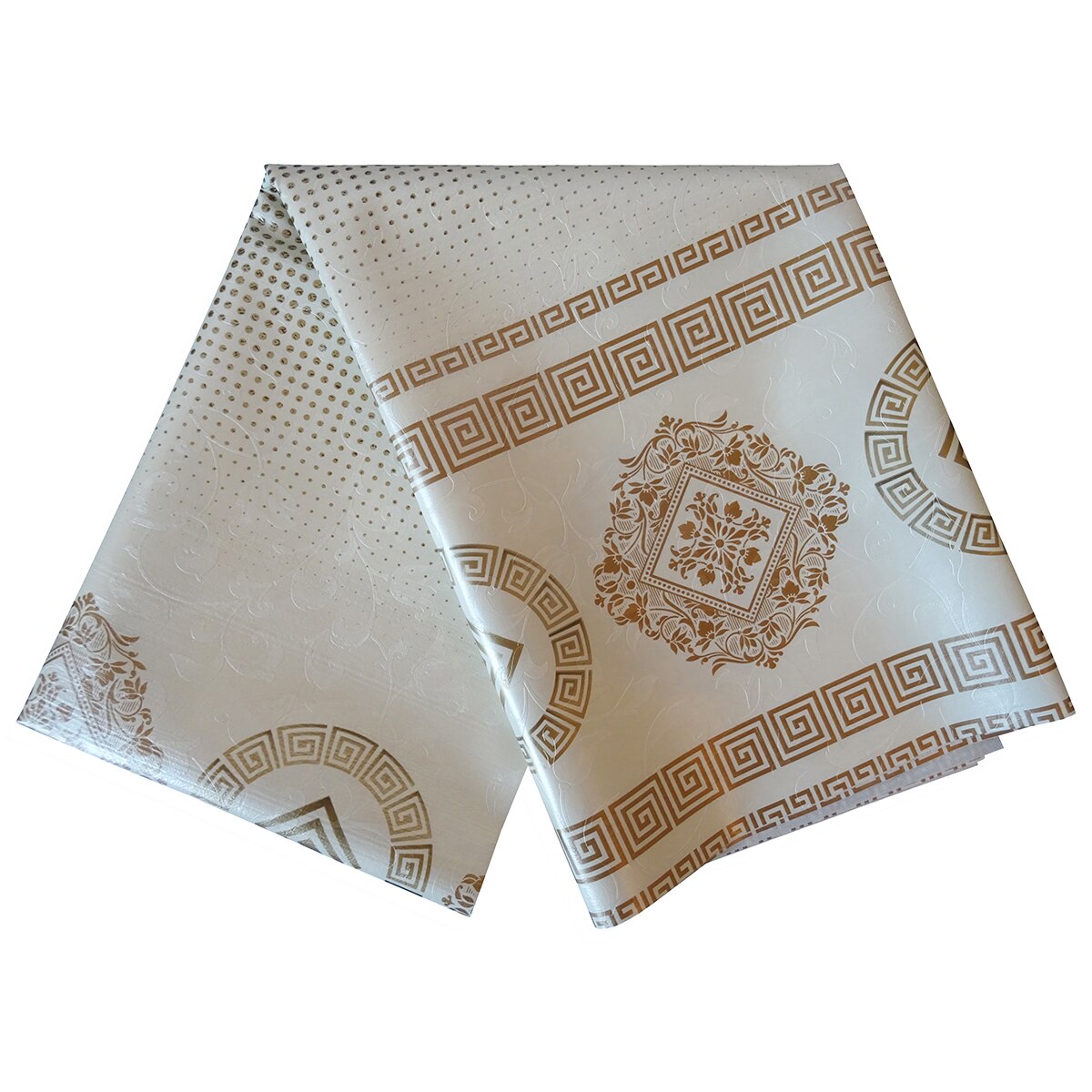 Fata de masa tip musama ND, 200x140 cm, pvc pe textil, decor Crem-Auriu ...