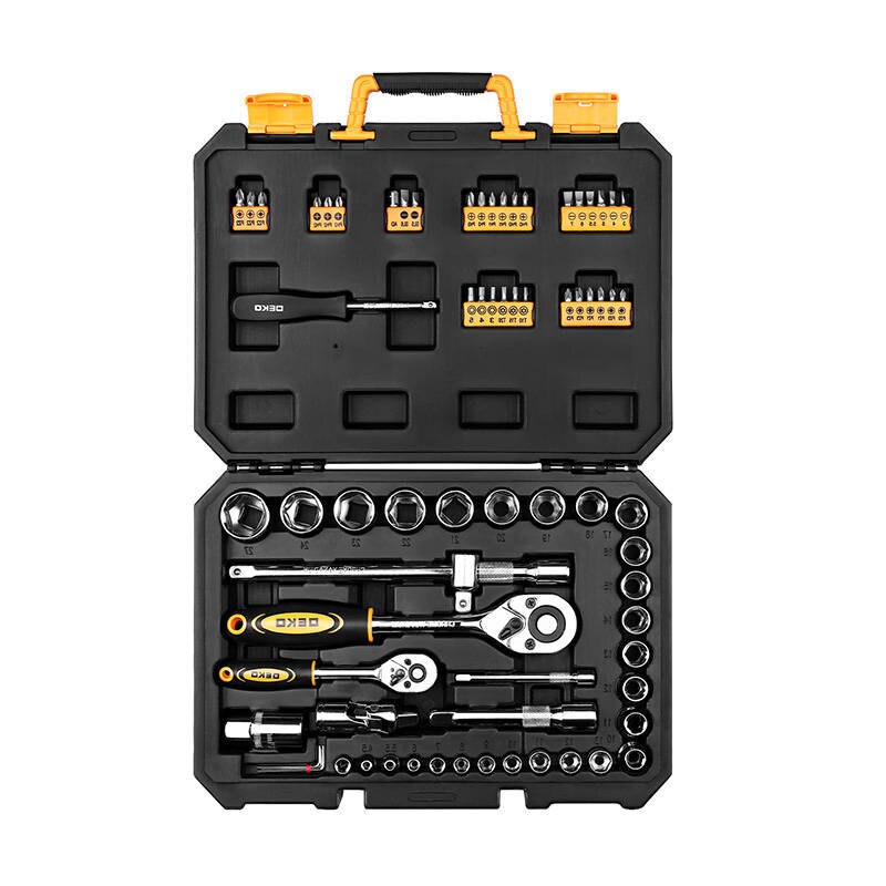 Set scule de mana, Deko, Tools DKMT72, 72 bucati, Negru/Argintiu - eMAG.ro