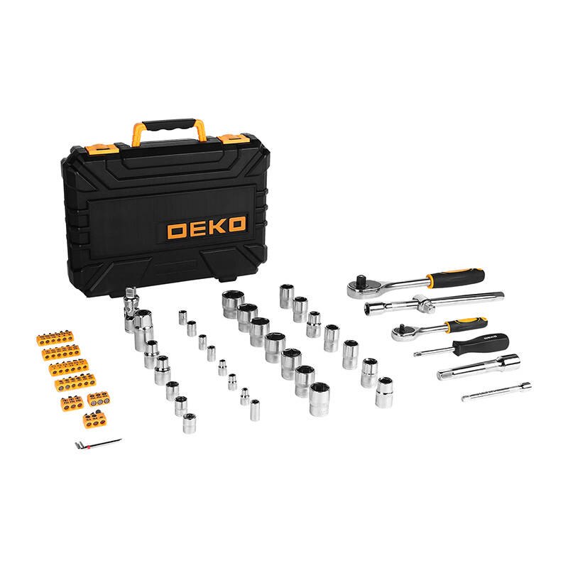 Set scule de mana, Deko, Tools DKMT72, 72 bucati, Negru/Argintiu - eMAG.ro