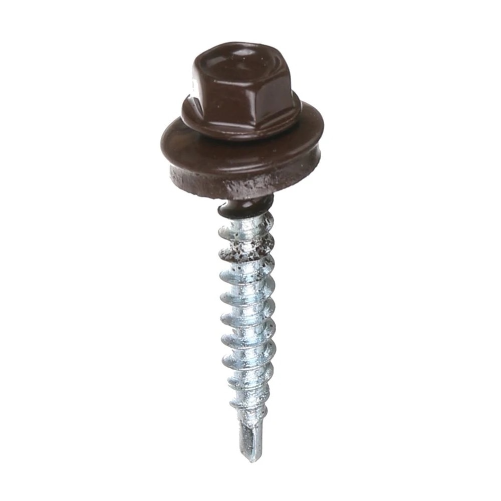 Surub pentru tigla metalica, autoforant, maro ciocolata 8017, 4.8 x ...