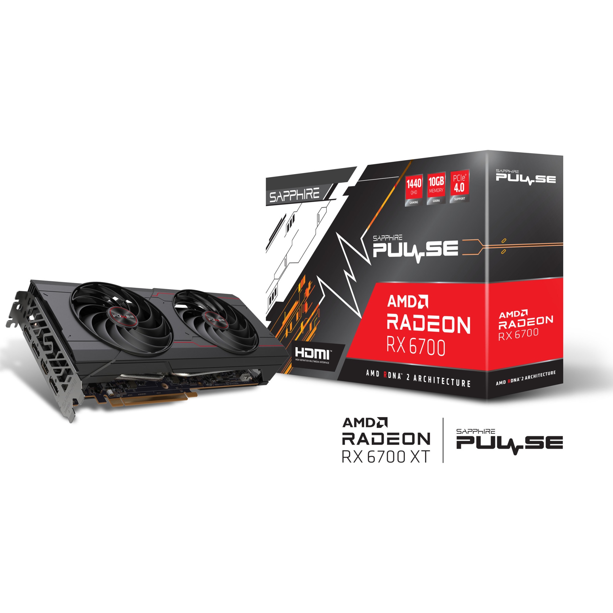 Видео карта SAPPHIRE PULSE AMD RADEON™ RX 6700 GAMING OC 10GB GDDR6 ...