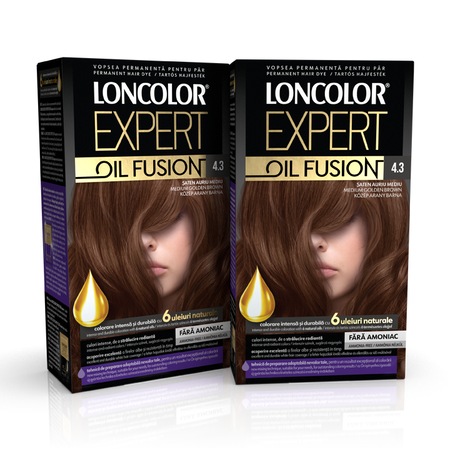 Комплект 2x: Перманентна боя за коса Loncolor Expert Oil Fusion 4.3 ...