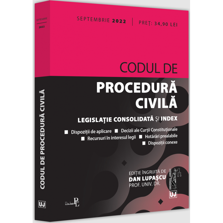 Codul de procedura civila: septembrie 2022, Dan Lupascu - eMAG.ro