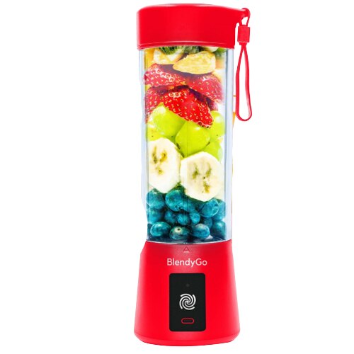 Blender portabil, BlendyGo2, Wireless, 6 lame otel, Rosu - eMAG.ro
