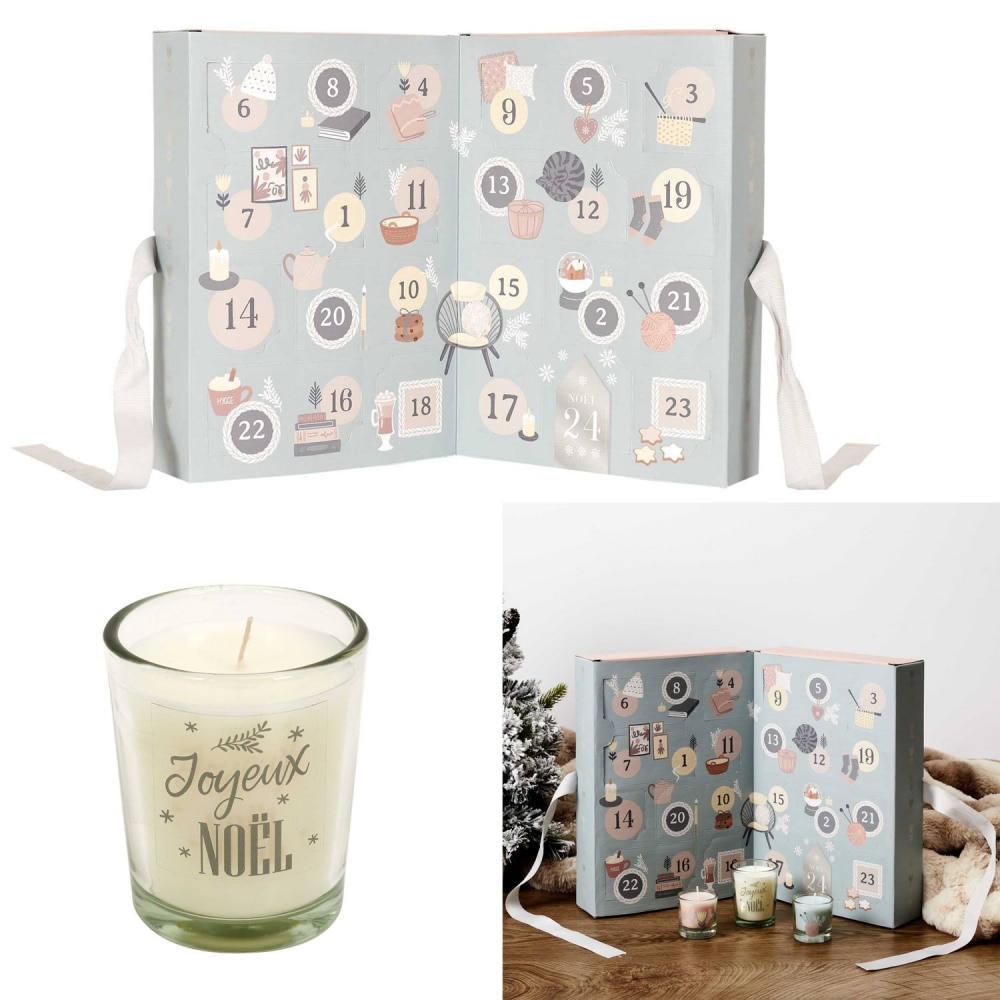 Calendar Advent de Craciun cu 24 de Lumanari Parfumate Premium 30,5 X ...