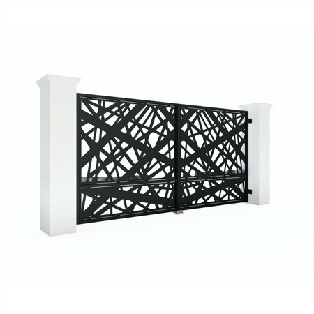 Porti tabla decupata, model abstract, 460x200cm, vopsite electrostatic ...