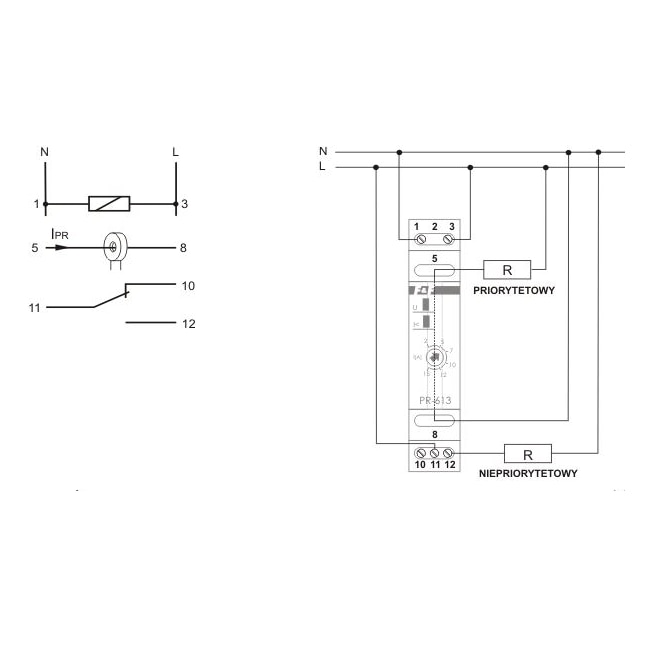 F&F PR-615 prioritásrelé 230V 16A áteresztő csatornával - eMAG.hu