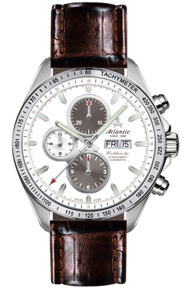 Ceas barbatesc Atlantic, Automatic, Curea din piele, Maro - eMAG.ro