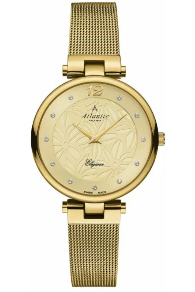Ceas dama Atlantic, Otel, Auriu - eMAG.ro