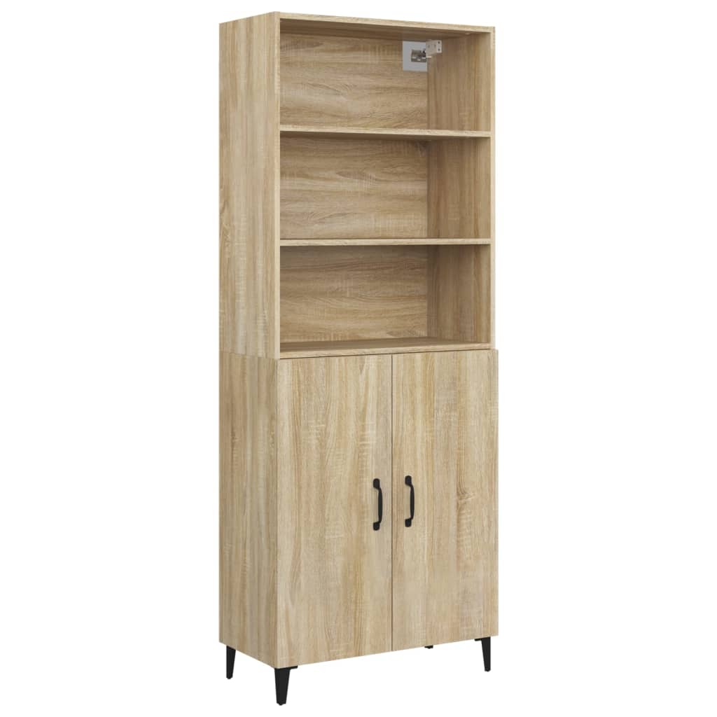 Dulap inalt, stejar sonoma, lemn prelucrat, Super,33130 - eMAG.ro