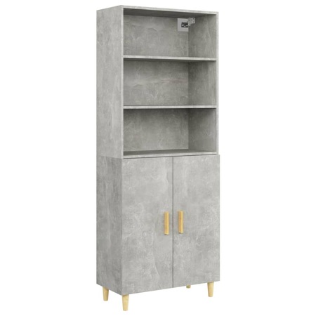 Dulap inalt, gri beton, lemn compozit, Super,52948 - eMAG.ro