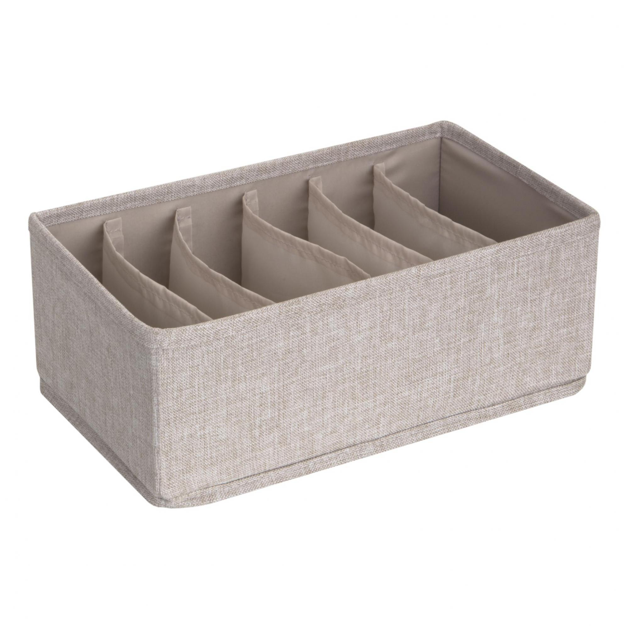 Organizator sertar cu 6 compartimente, Small, Bej - eMAG.ro
