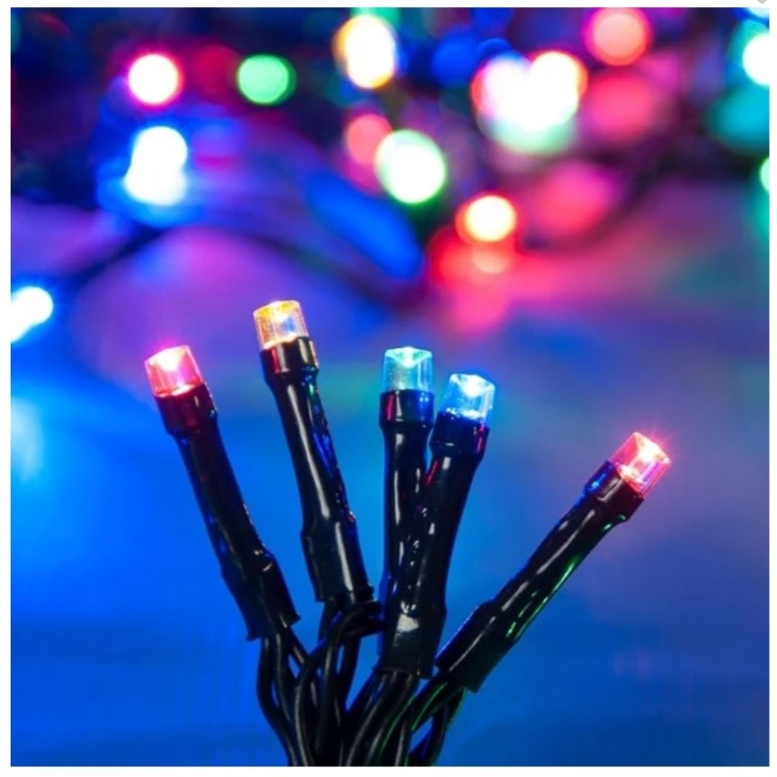 Instalatie de Craciun, 180 de becuri LED, extensibile, multicolor, 12 m ...