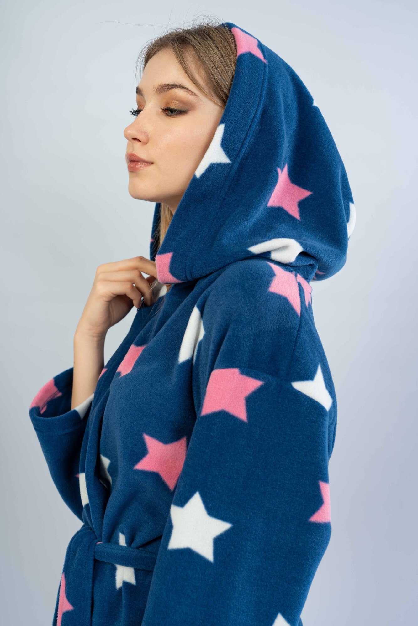 Halat fleece polar dama Vienetta, Starry, bleumarin - eMAG.ro