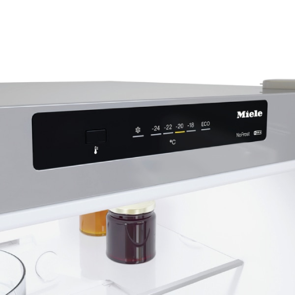 Miele KDN 4174 E el Active hűtő-fagyasztó, VeggiBox& NoFrost, EasyControl, 1-Circuit, Ezüst ...