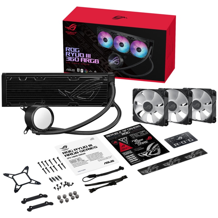 Cooler procesor ASUS ROG RYUO III 360 ARGB, all-in-one cu racire ...