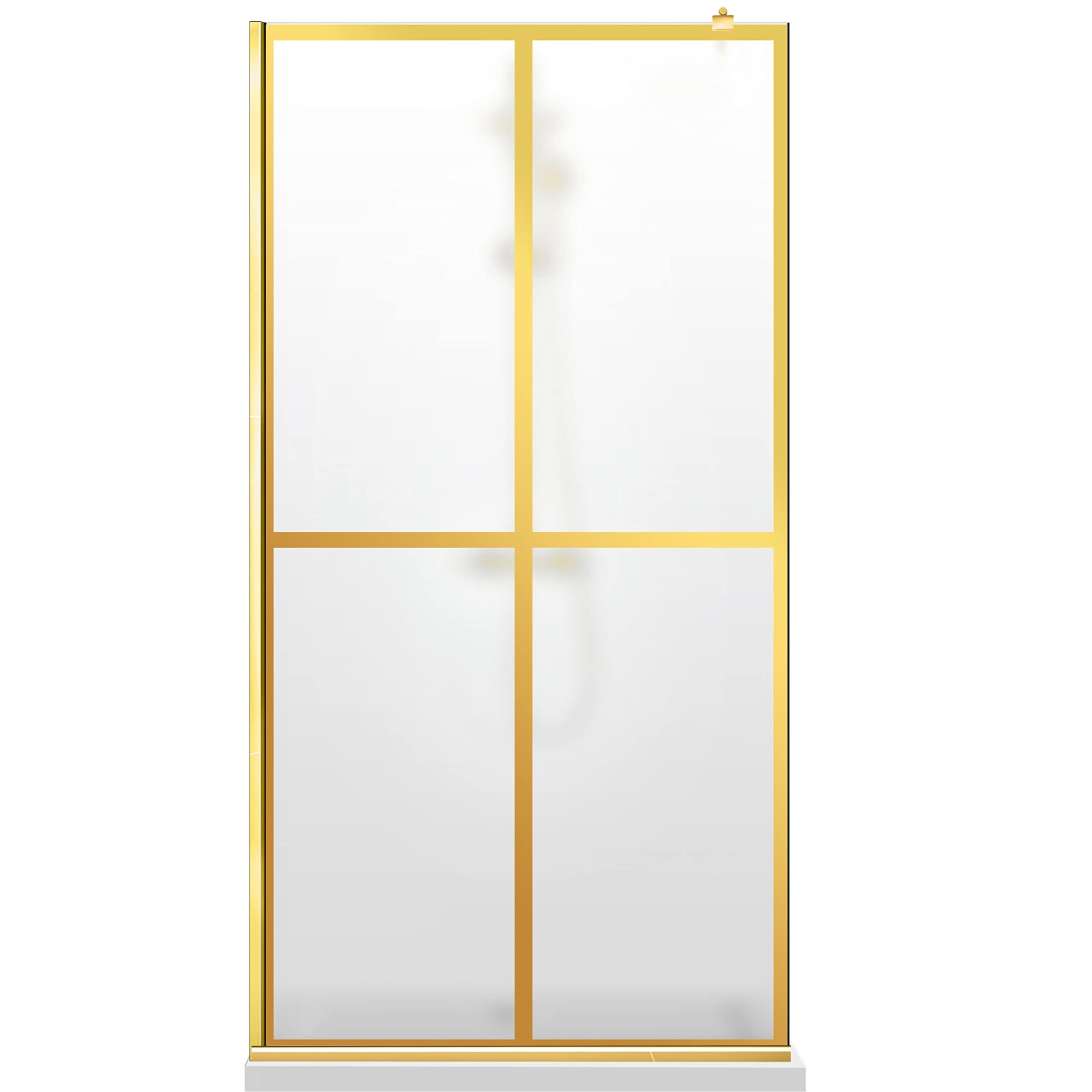 Paravan dus walk-in Aqua Roy ® Gold, Basic auriu, sticla 8 mm mata ...