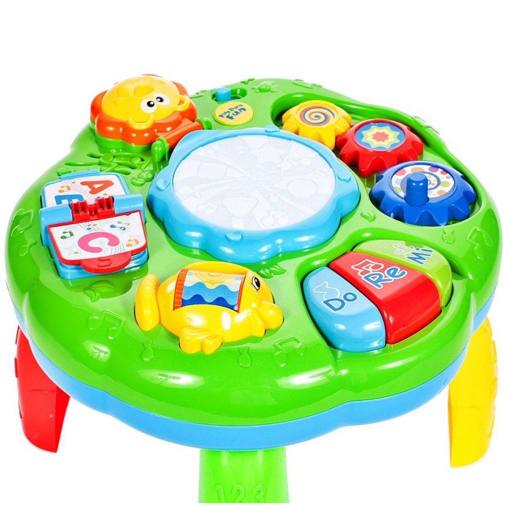 Интерактивна маса за бебе Isp Likesmart Do Re Mi Барабан с централно осветление Звуци