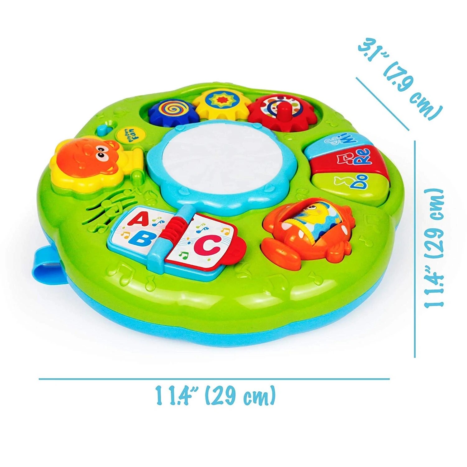 Интерактивна маса за бебе Isp Likesmart Do Re Mi Барабан с централно осветление Звуци
