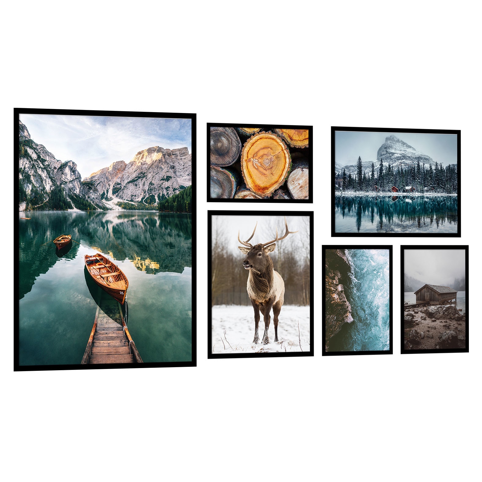 Set tablouri cu rama PoStar, Peisaj/Natura, 6 Buc - eMAG.ro