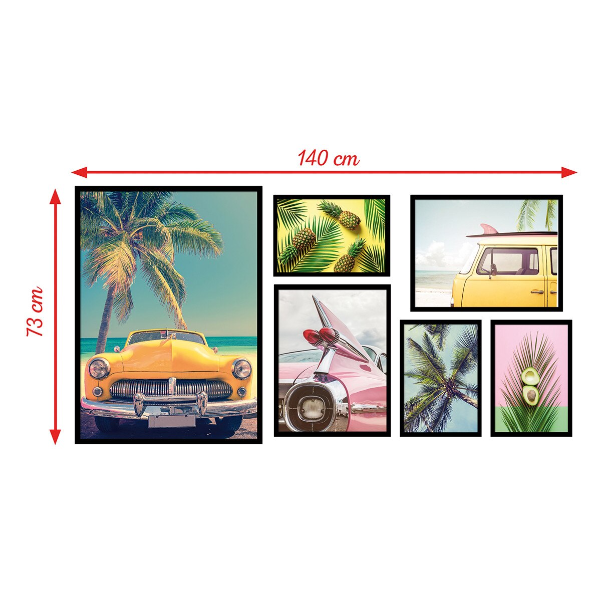 Set tablouri cu rama PoStar, Peisaj/Natura/Masini, 6 Buc - eMAG.ro