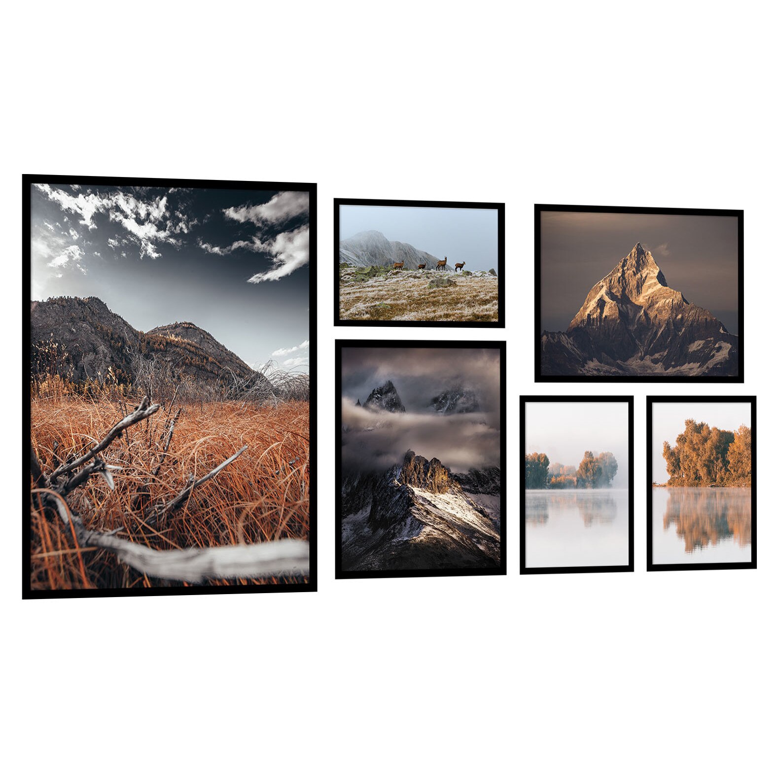 Set tablouri cu rama PoStar, Peisaj/Natura, 6 Buc - eMAG.ro