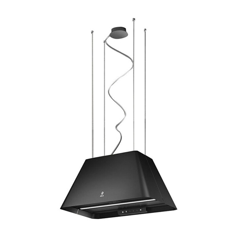 Hota insula, Elica, Inox, 60cm, Negru - eMAG.ro