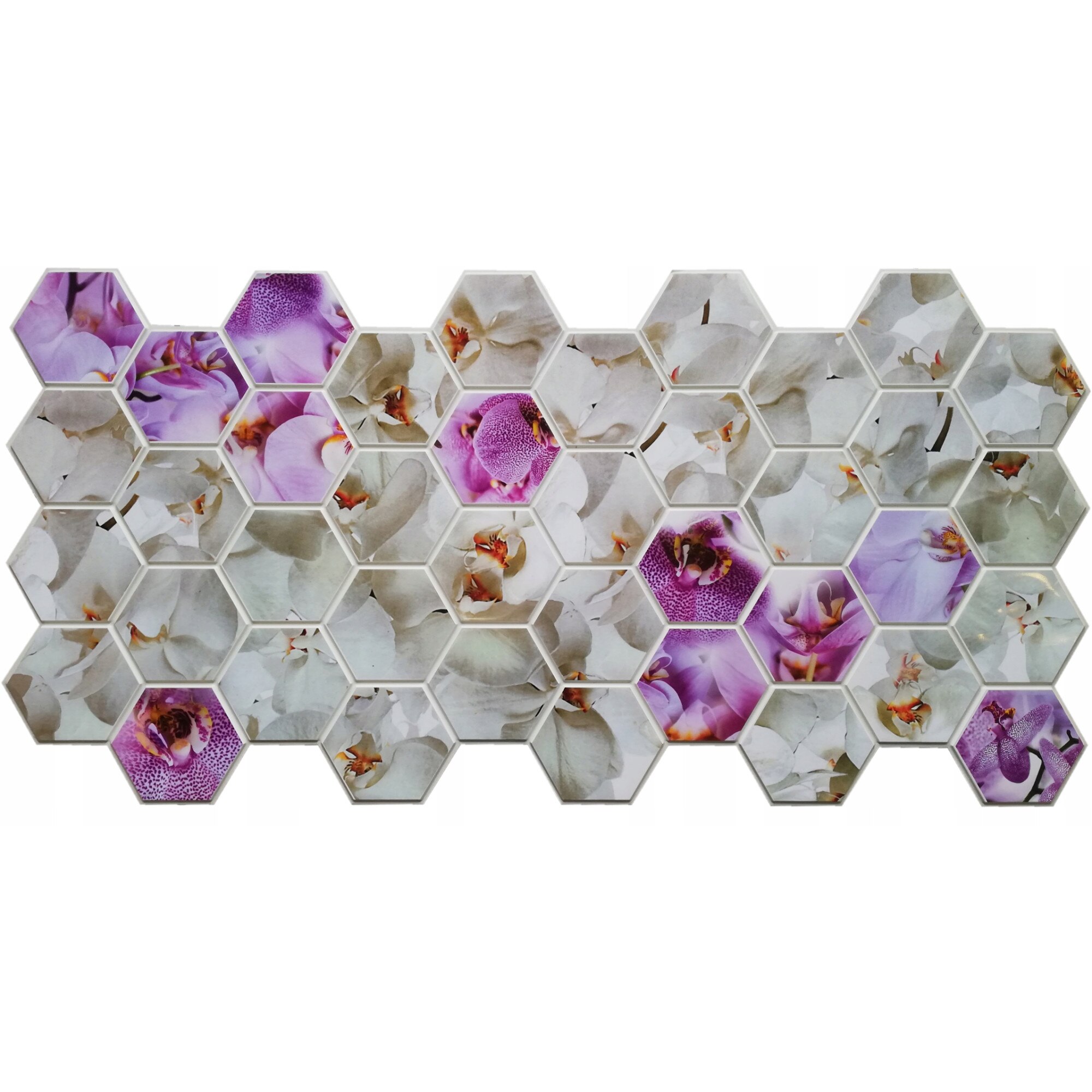 Panou decorativ, PVC, 96 x 48 cm, Model Orhidee, Multicolor - eMAG.ro