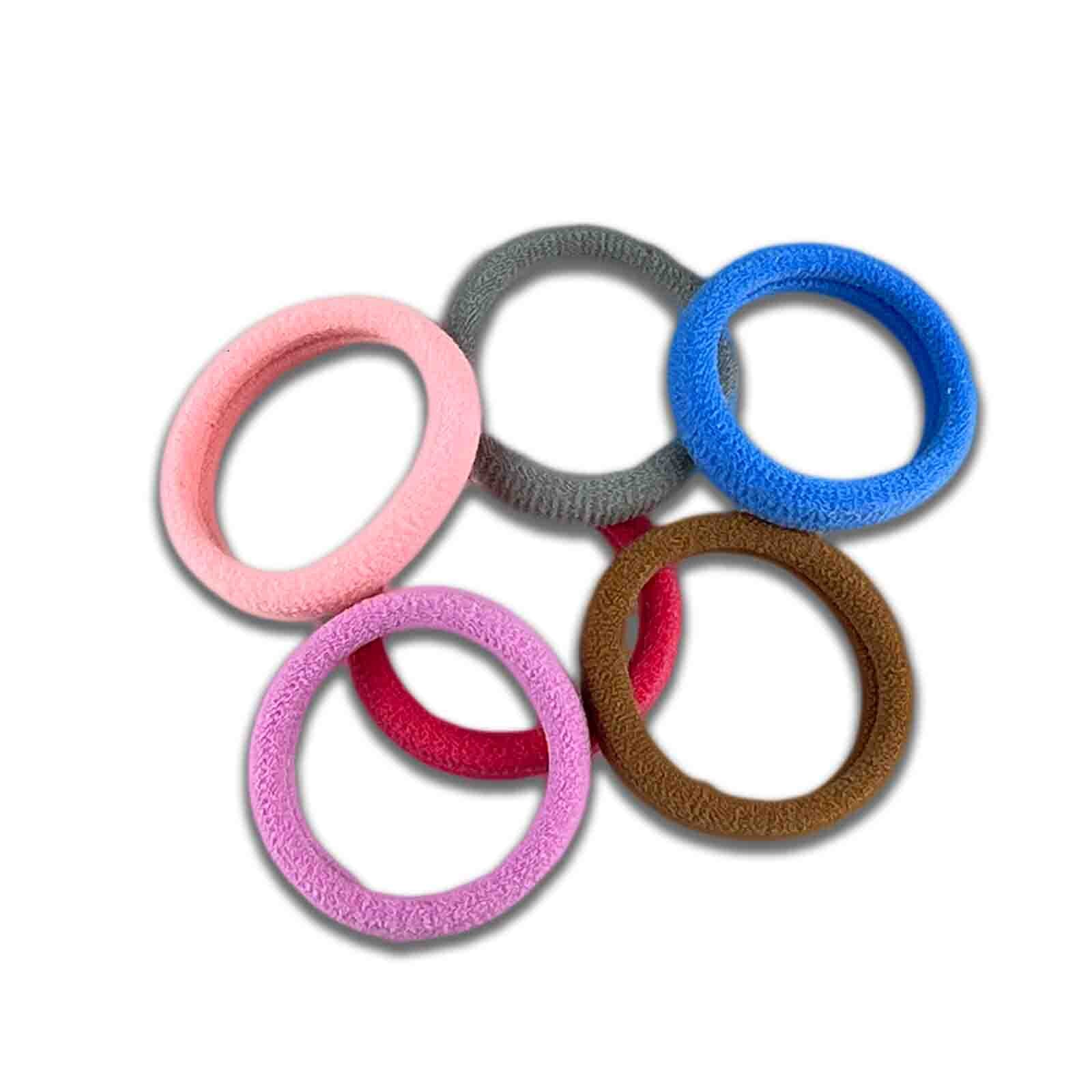 Set 22 elastice de par copii, mici, din elastan, 6 culori asortate ...