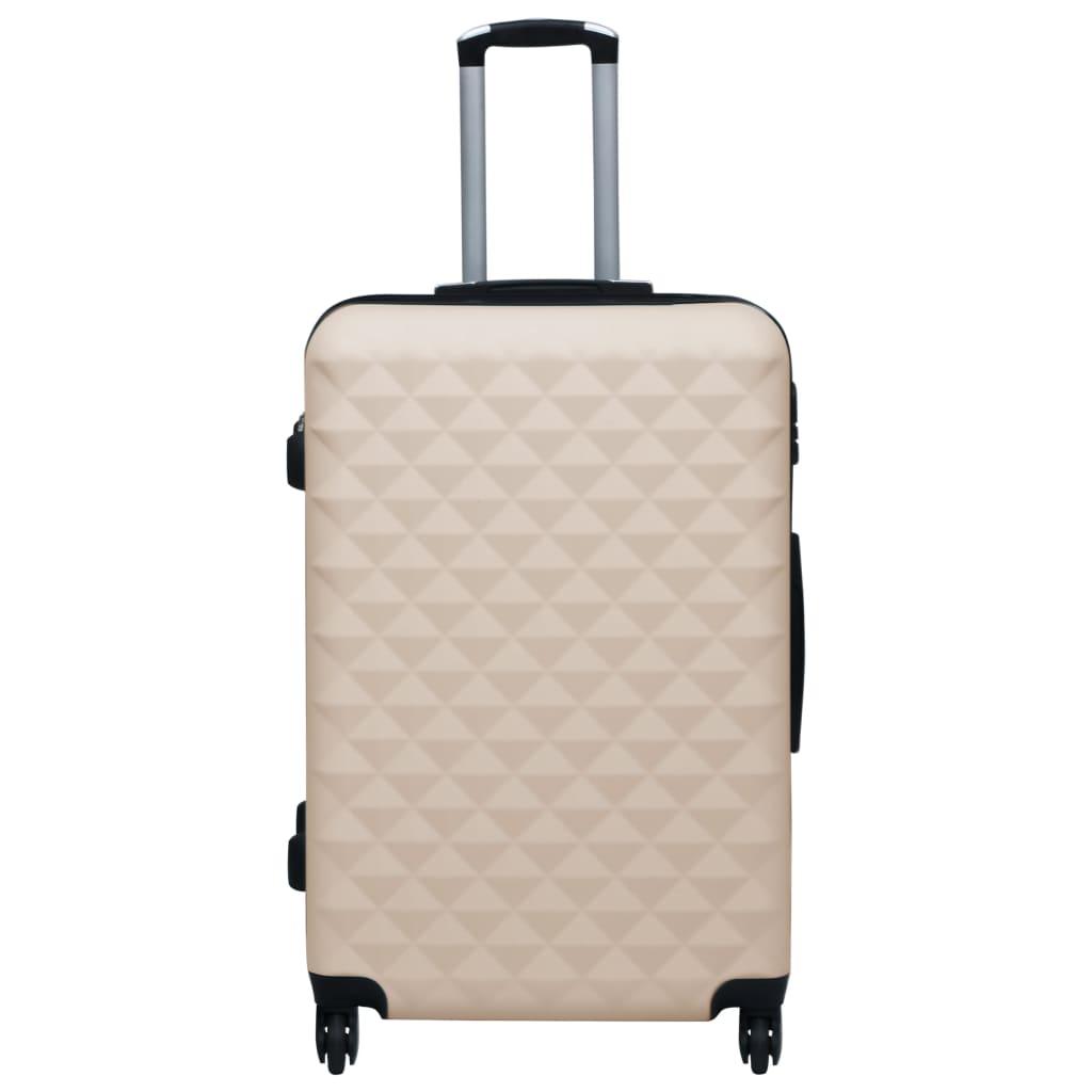 Set de valize cu carcasa rigida, 2 piese, auriu, ABS, Modern,7,2 KG ...