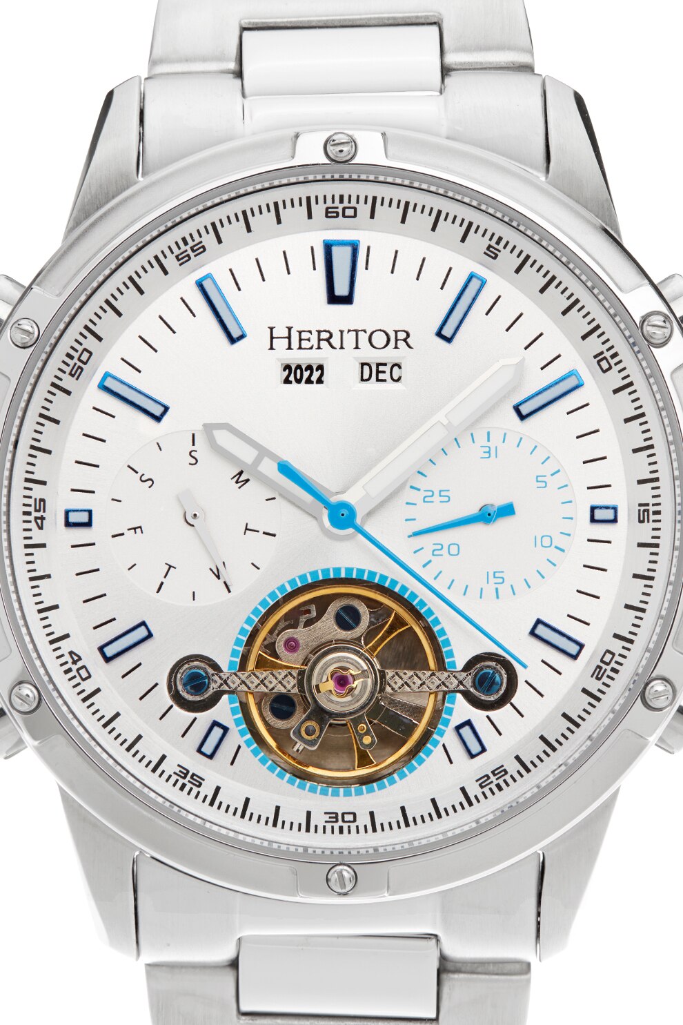 HERITOR AUTOMATIC, Ceas automatic cu functii multiple, din otel ...