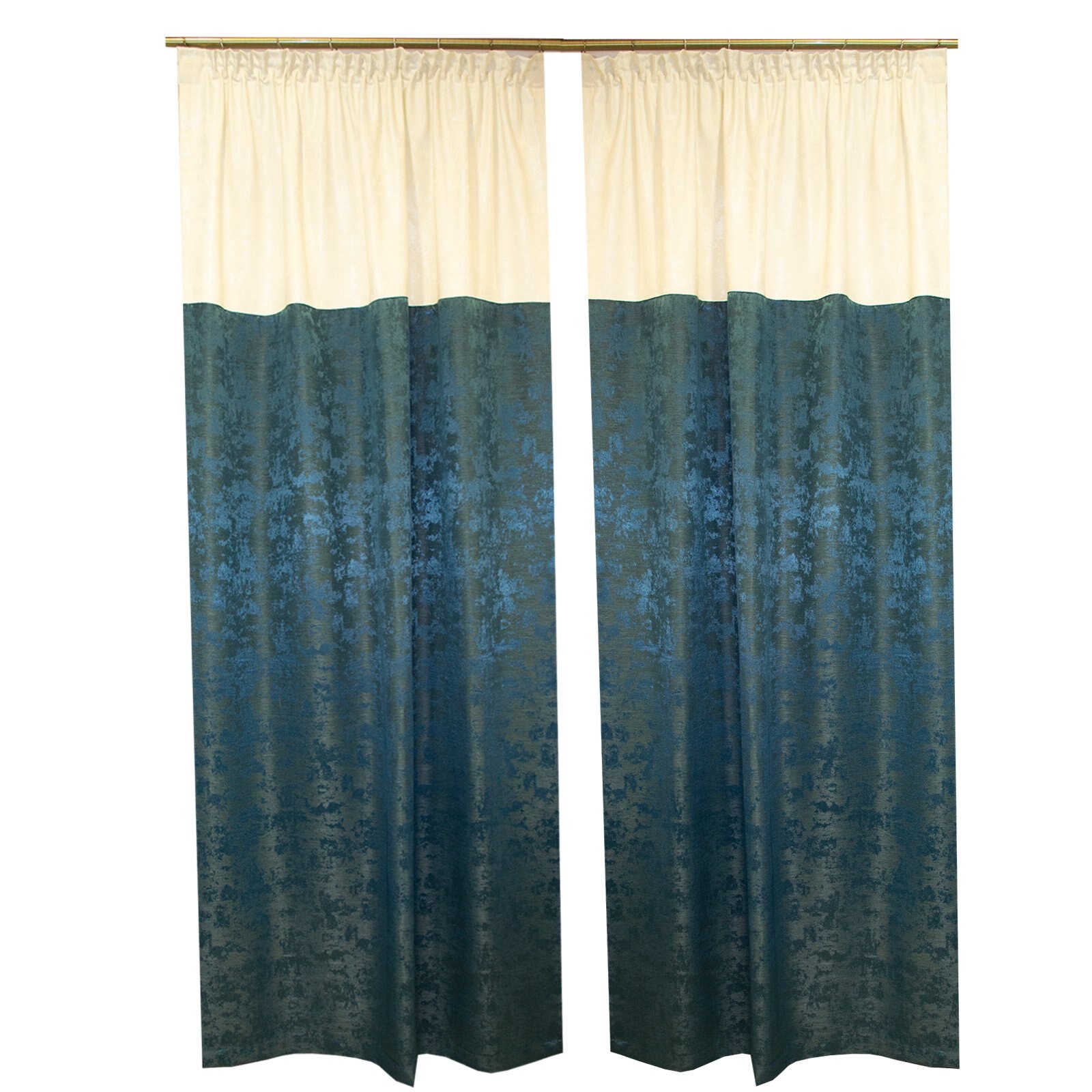Set draperii Velaria turcoaz, 2x125x250 cm - eMAG.ro