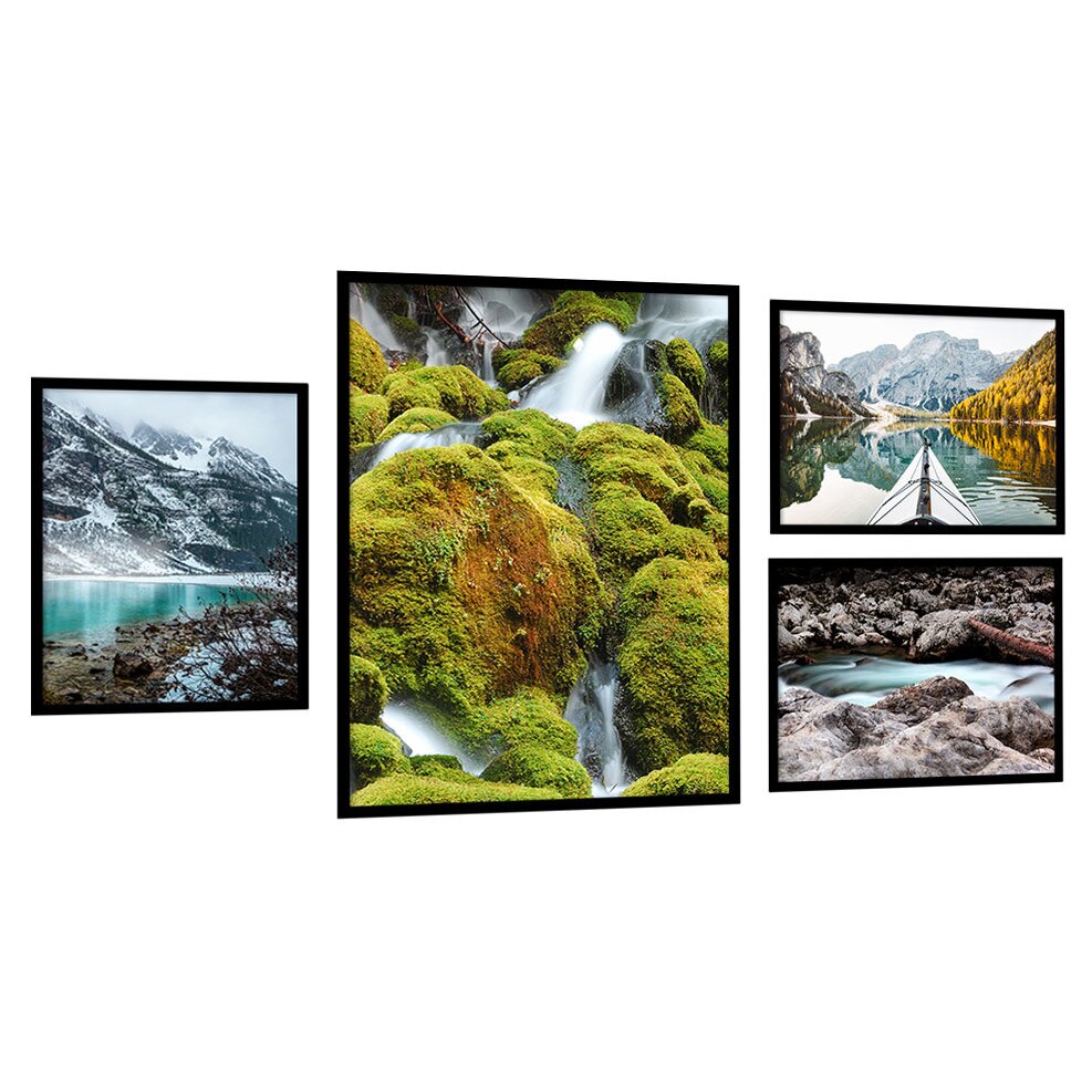 Set tablouri cu rama PoStar, Peisaje/Natura, 4 Buc - eMAG.ro