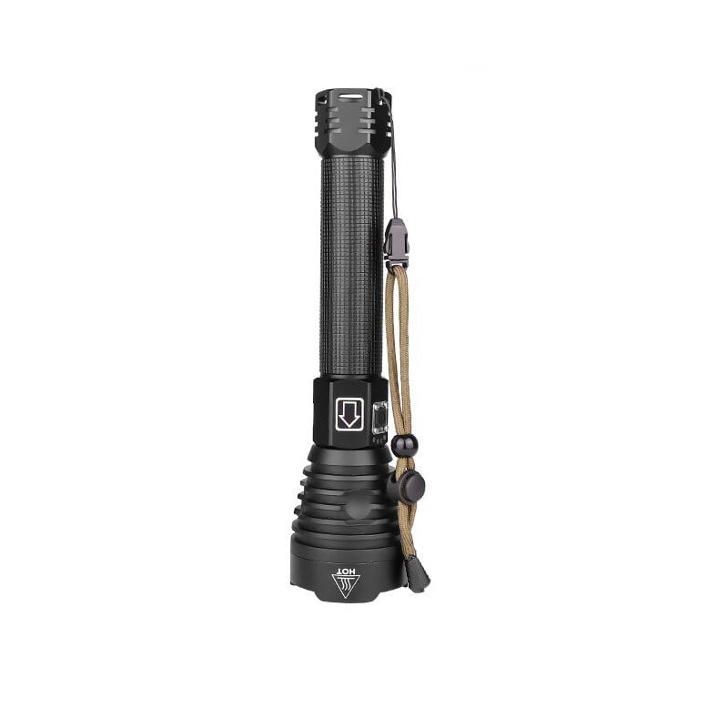 Taktikai zseblámpa, XHP-90 PRO, ütésálló, vízálló, LED, teleszkópos, 70 ...