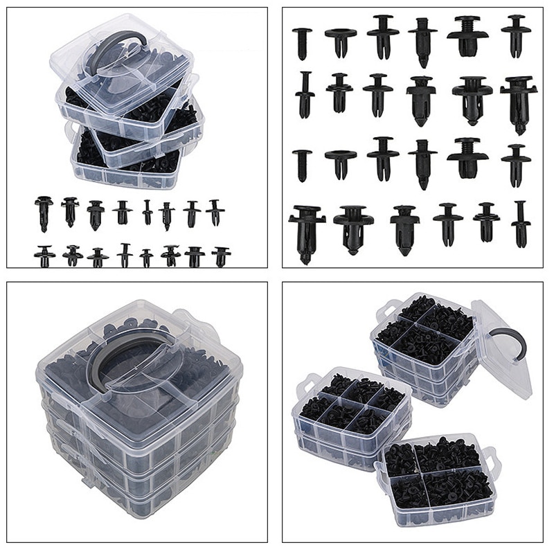 Set 630 piese, clipsuri, cleme de fixare Universale din plastic pentru ...