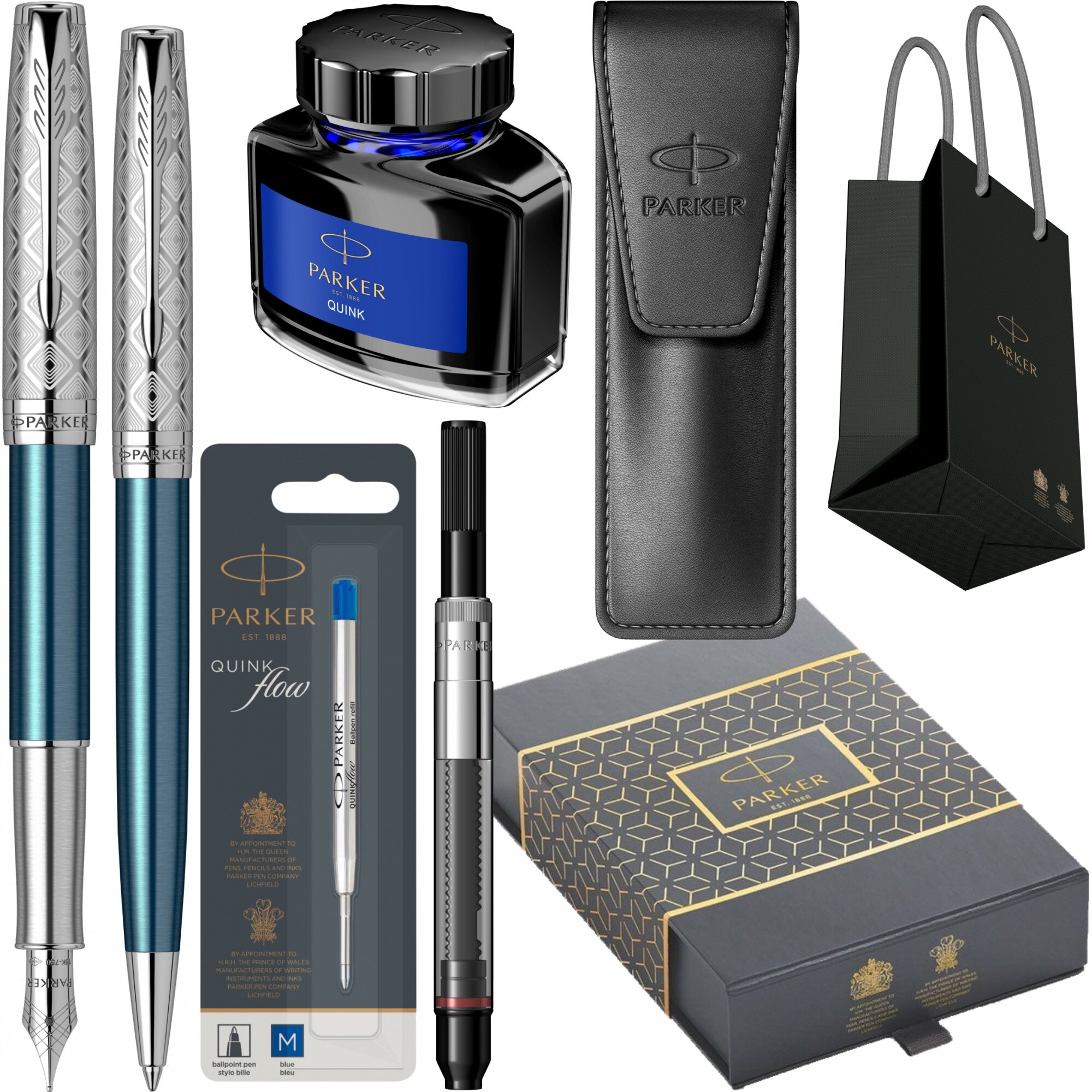 Set Parker Pix si Stilou Sonnet Royal Metal & Blue PDT cu penita din ...