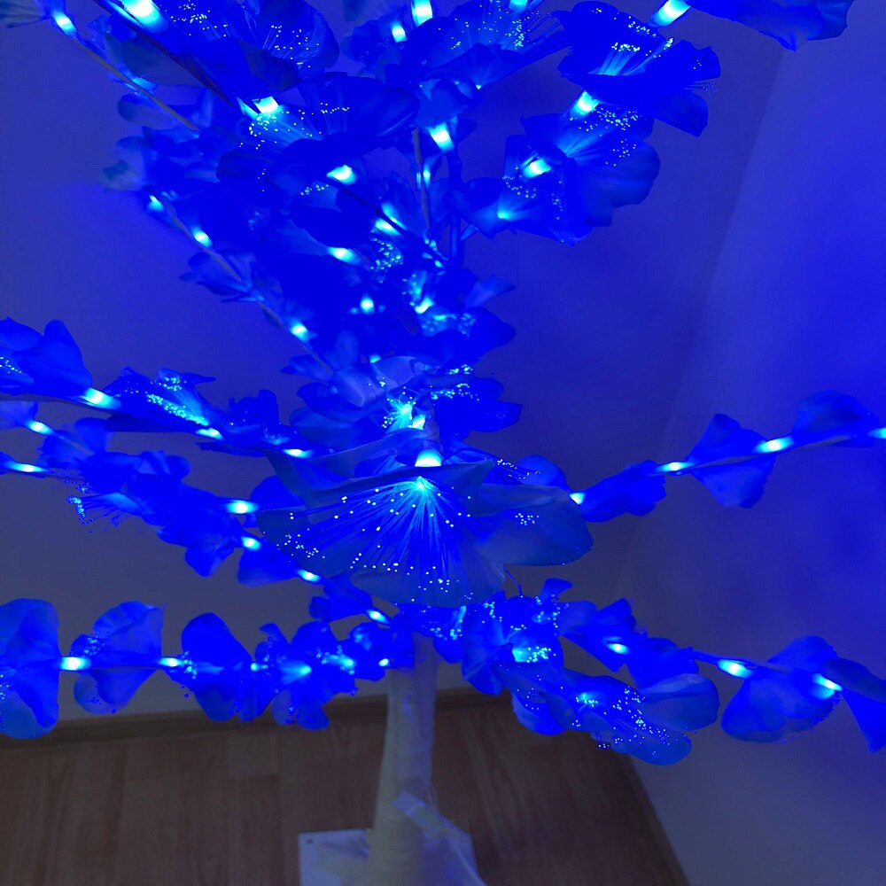 Pom decorativ pentru Craciun, Albastru, Inaltime 1.50m, luminare LED ...