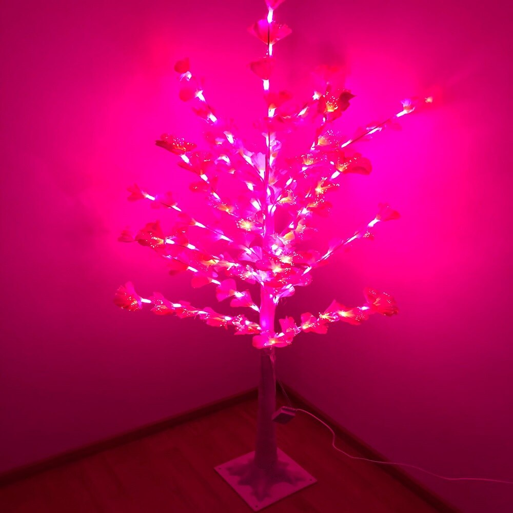 Pom decorativ pentru Craciun, Roz, Inaltime 1.50m, luminare LED, cu ...