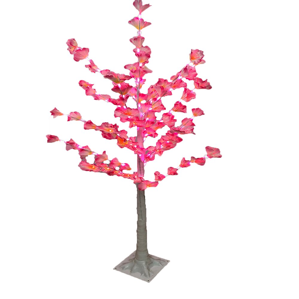 Pom decorativ pentru Craciun, Roz, Inaltime 1.50m, luminare LED, cu ...