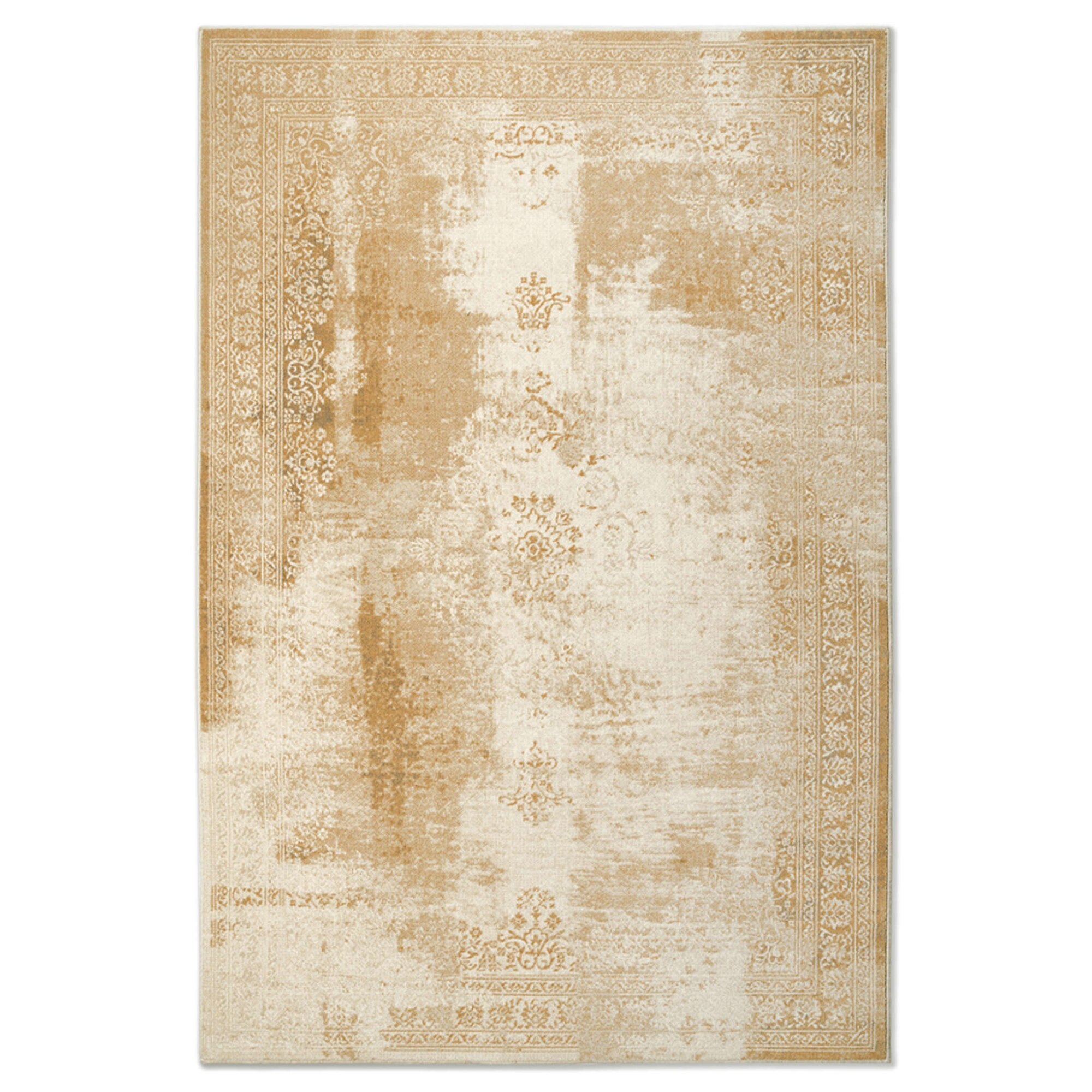 Covor OLLI Bella din Lana, Design Vintage, Bej/Crem, 200cm x 300cm ...