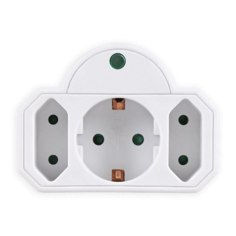 Priza tripla, Powertech, 16 A, Alb - eMAG.ro