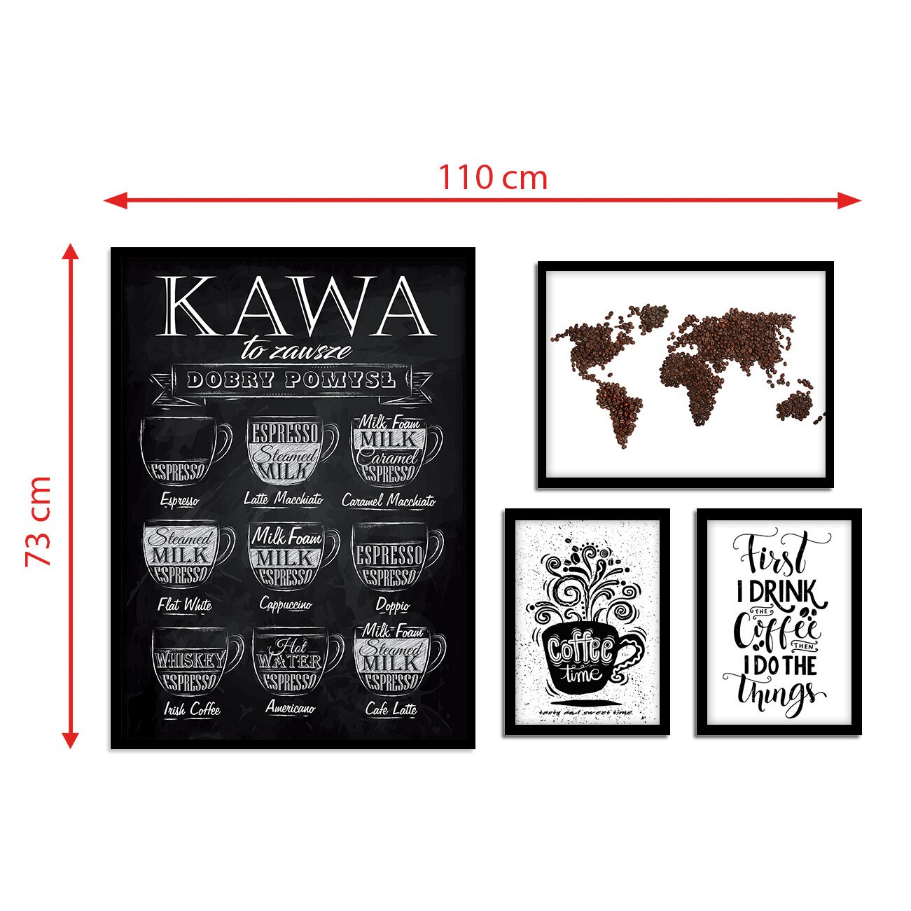 Set tablouri cu rama PoStar, Scris, 4 Buc - eMAG.ro