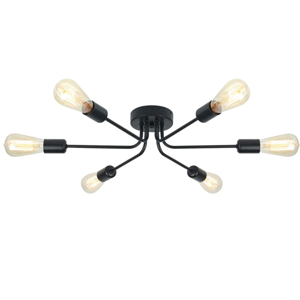 Lustra moderna Nordic, Sooye, Fier, E27, 79cm, Negru - eMAG.ro