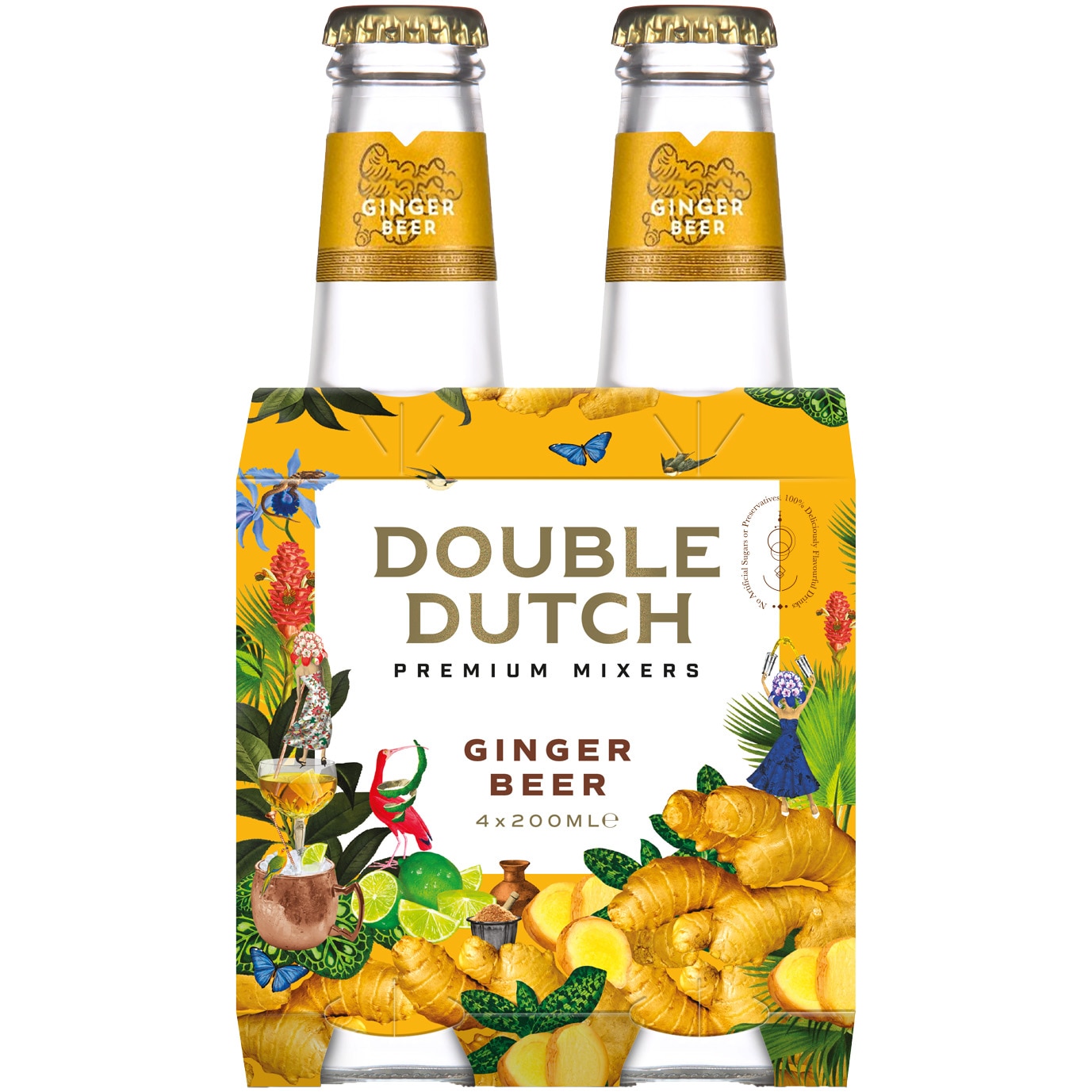 Apa tonica Double Dutch Ginger Beer 4 pack, 200 ml - eMAG.ro