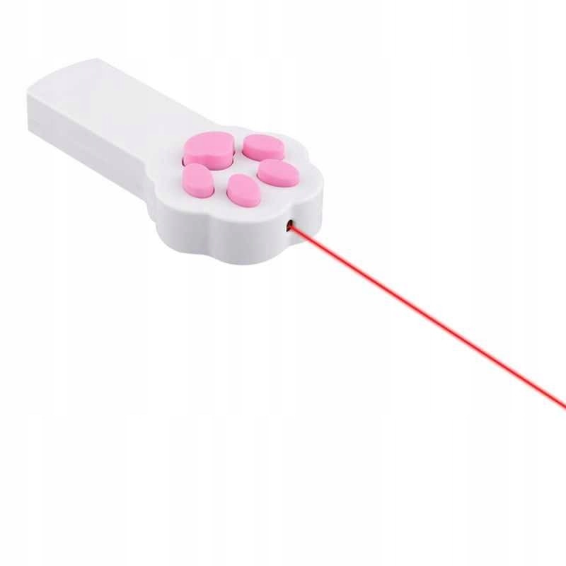 Jucarie laser pentru pisici, Pop, Plastic, Roz/Alb - eMAG.ro