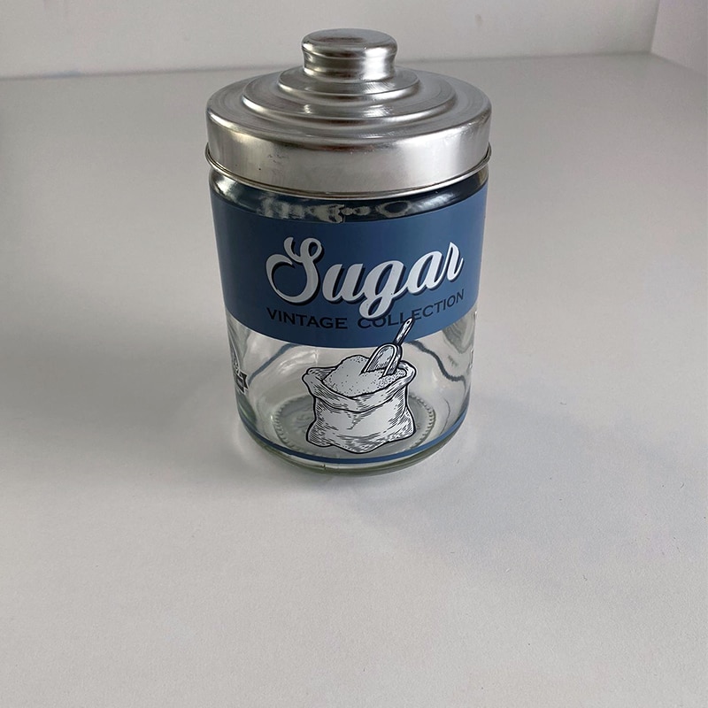 Borcan Vintage cu capac Sugar Zahar, Happy moment, 800 ml - eMAG.ro