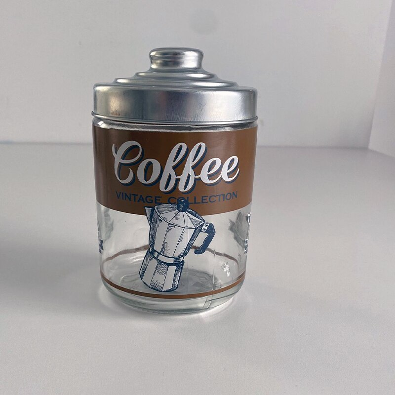 Borcan Vintage cu capac, Cafea Coffee, Happy moment, 800 ml - eMAG.ro