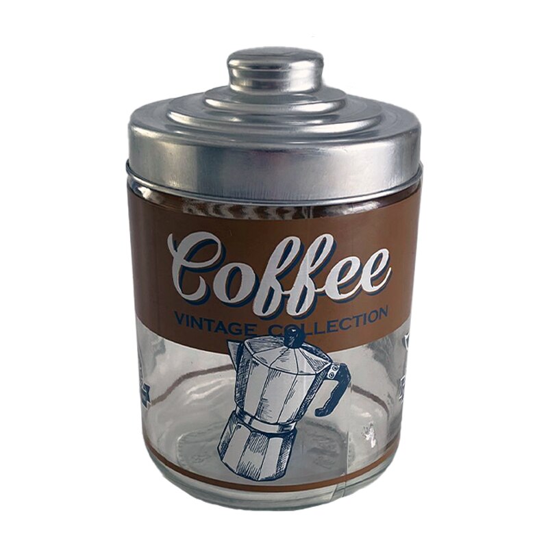 Borcan Vintage cu capac, Cafea Coffee, Happy moment, 800 ml - eMAG.ro